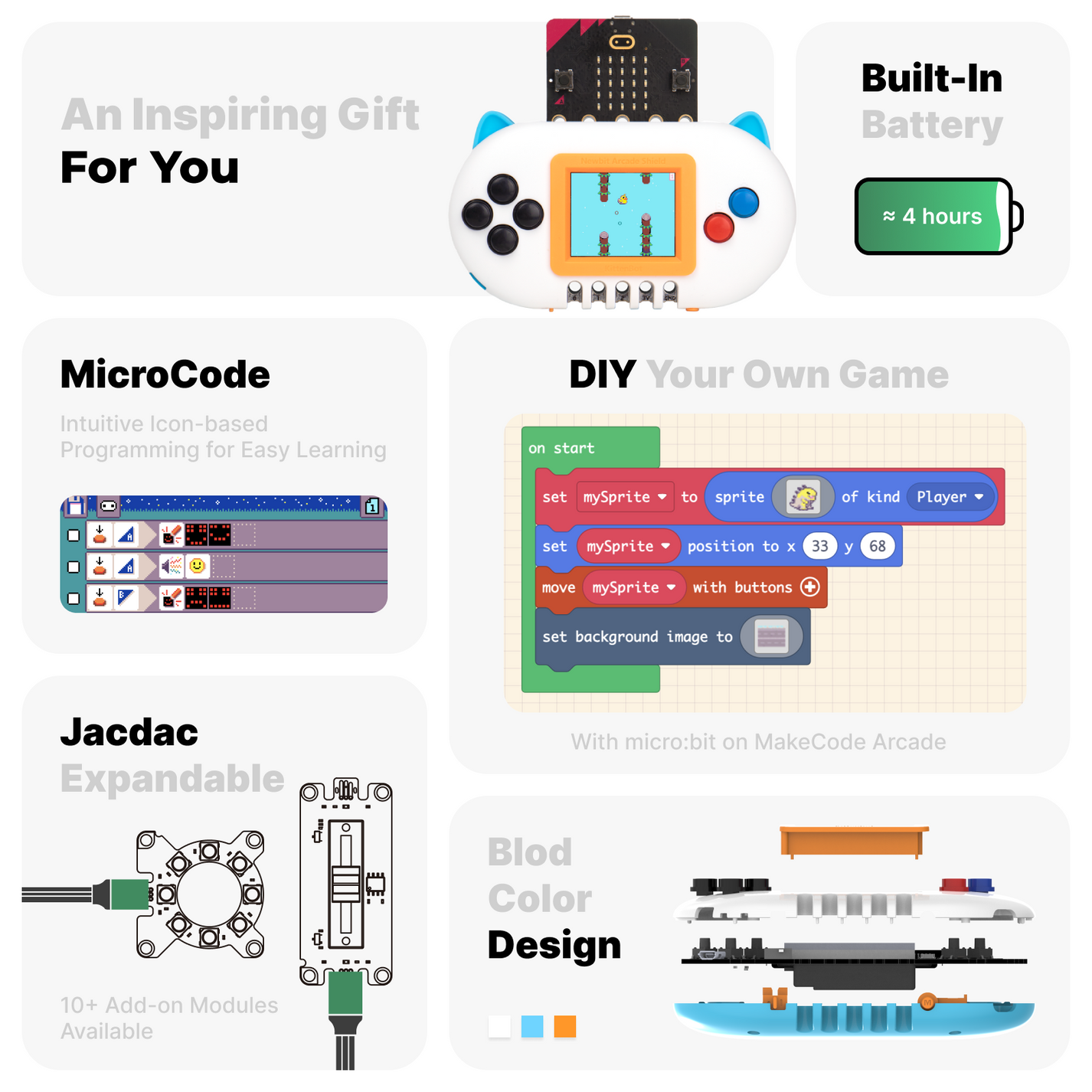 KittenBot Newbit Arcade Shield Expansion Board for Micro:bit V2
