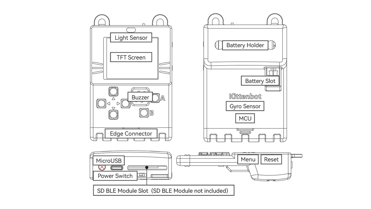 KittenBot Meowbit - Codable Console for Microsoft Makecode Arcade